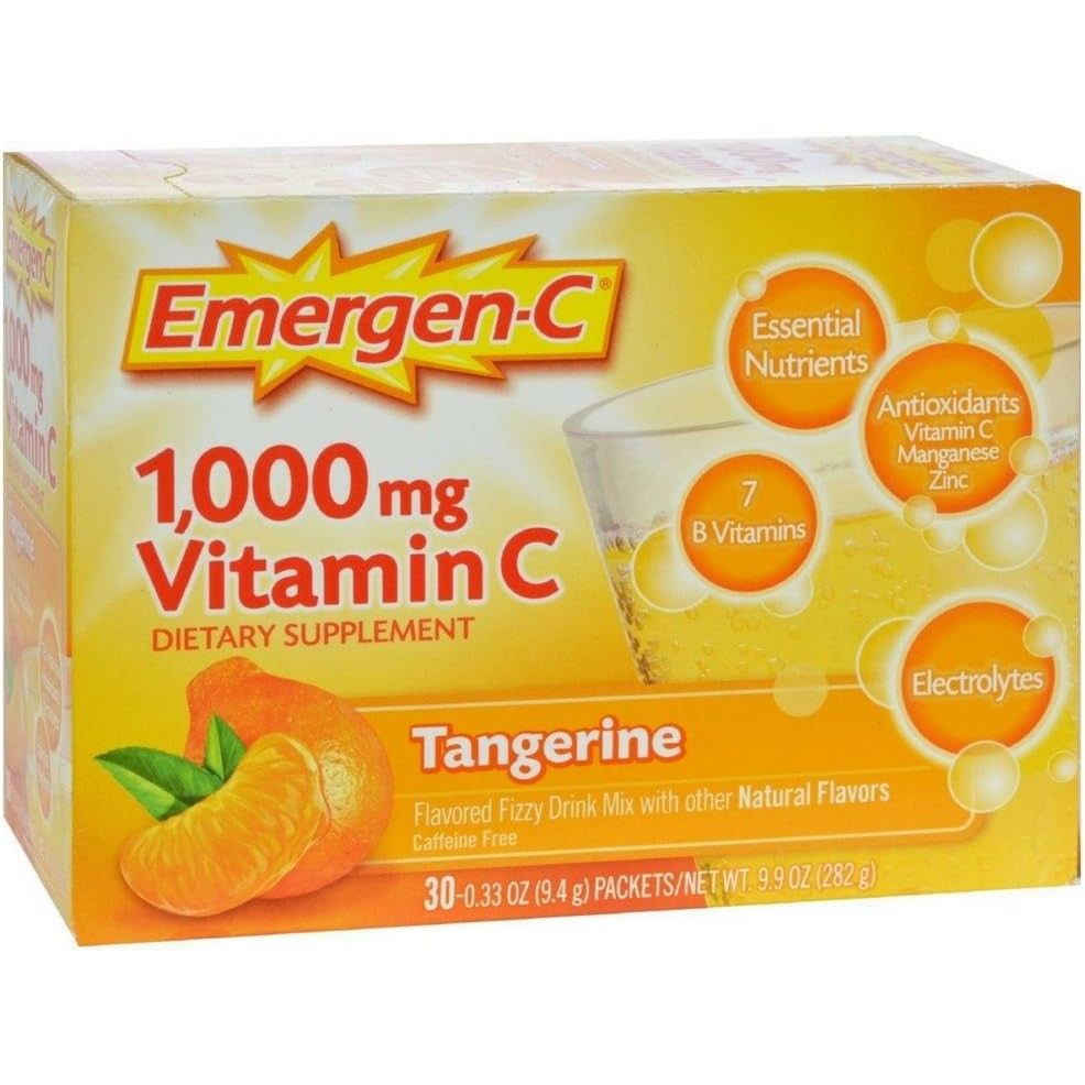 Emergen-C Vitamin C Drink Mix Tangerine 1000mg 30Ct