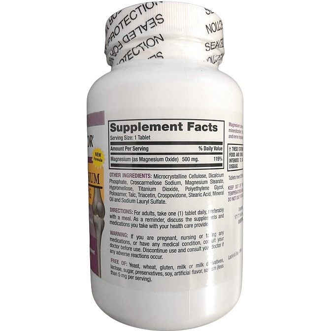 MAJOR Magnesium Oxide Tablets 500mg 100Ct