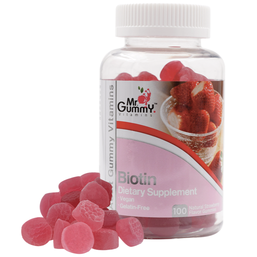 Biotin Gummies, 2500 mcg, 60 Count per Bottle, One Bottle
