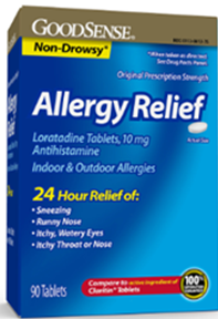 GoodSense 24-Hour Allergy Relief, Loratadine (10 mg), 90 Tablets per ...