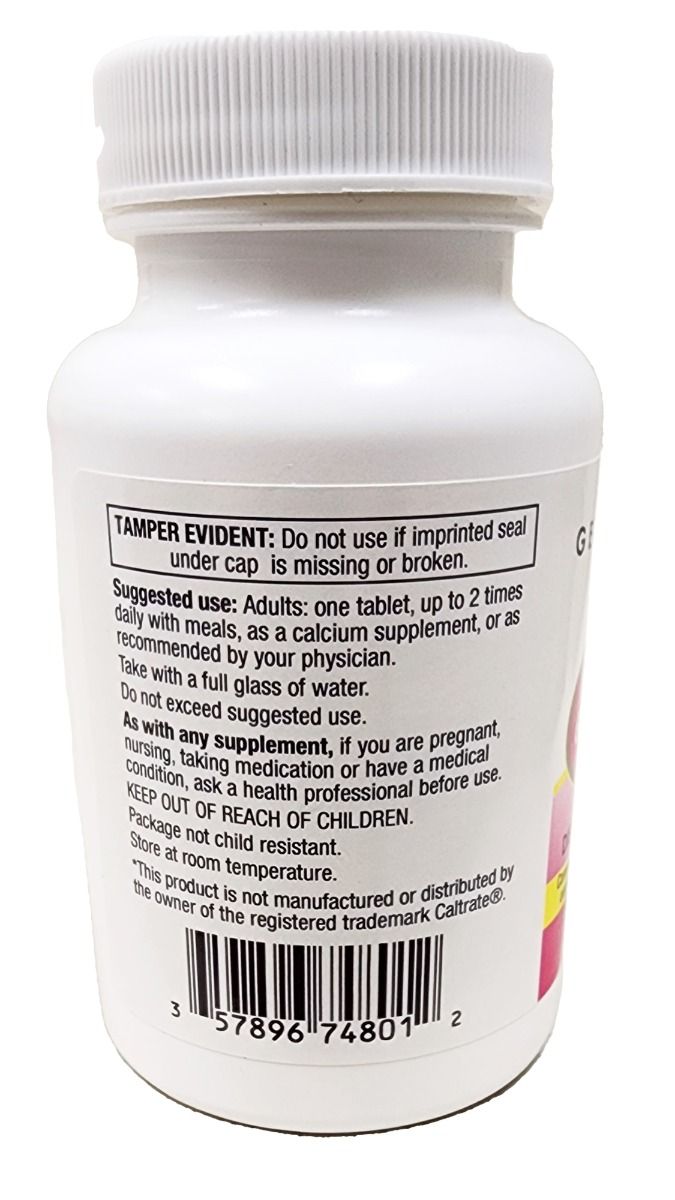 Calcium 600mg + Vitamin D-3 10mcg 100Ct