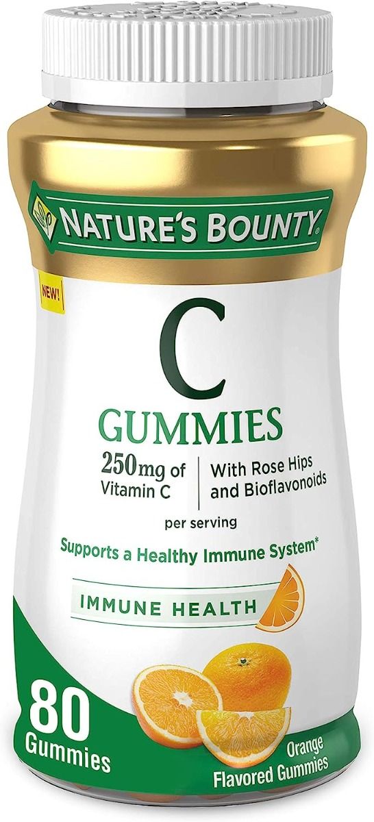 Nature's Bounty Vitamin C Gummies With Rose Hips 250mg 80Ct