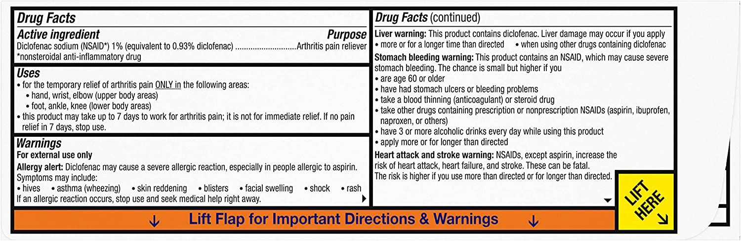 Voltaren Arthritis Pain Relief Gel 5.29oz 1Ct