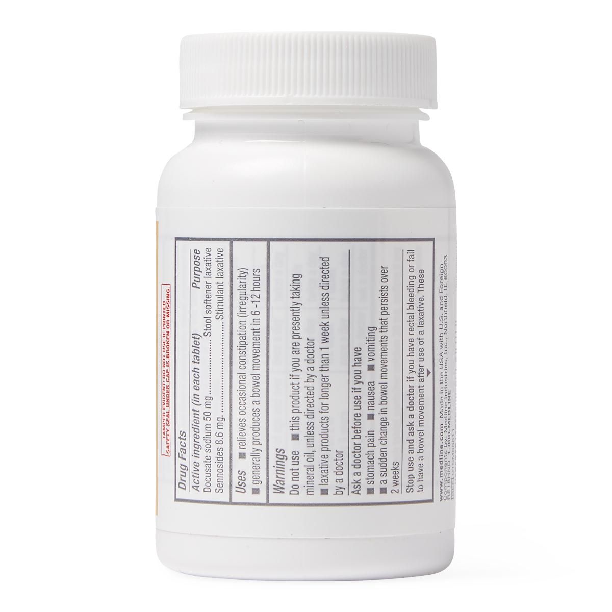 Medline Senna-S Natural Vegetable Laxative Stool Softener 60Ct