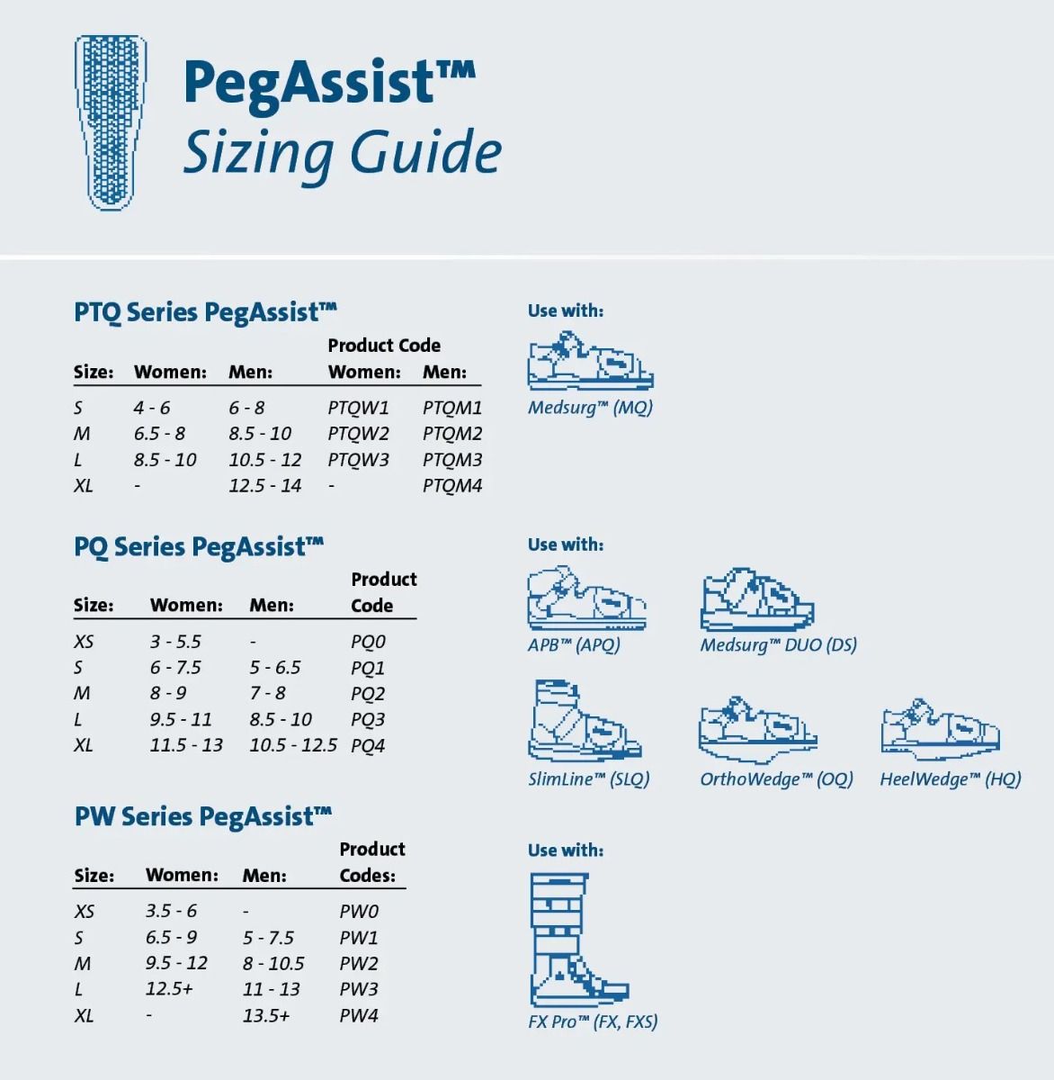 PegAssist PW Series Off-Loading Insoles Size M 1Pr