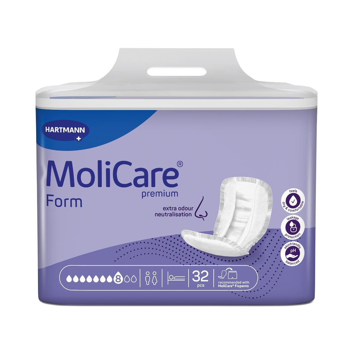 MoliForm Soft Incontinence Liner Overnight 13x27 128Ct