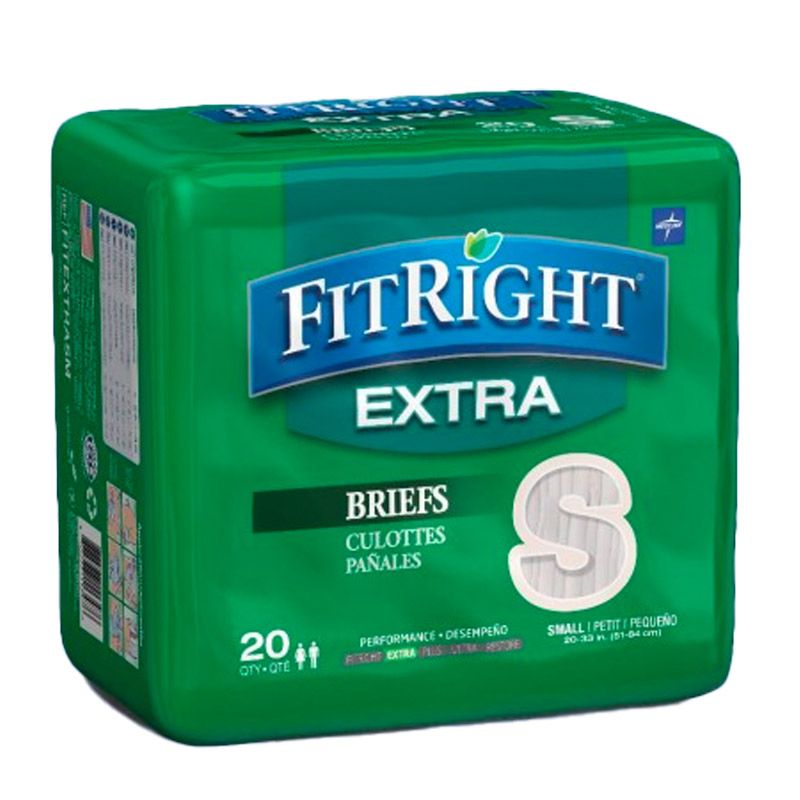 FitRight Extra Incontinence Briefs (diaper w/tabs) Small