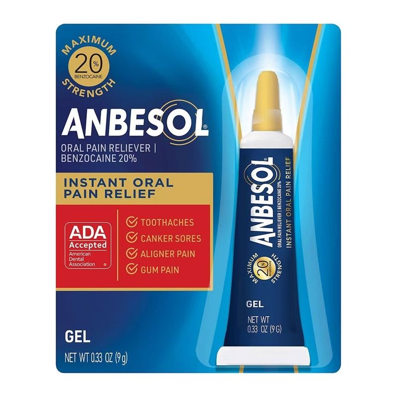 Anbesol Max Strength Pain Relief Gel 0.33oz 1Ct
