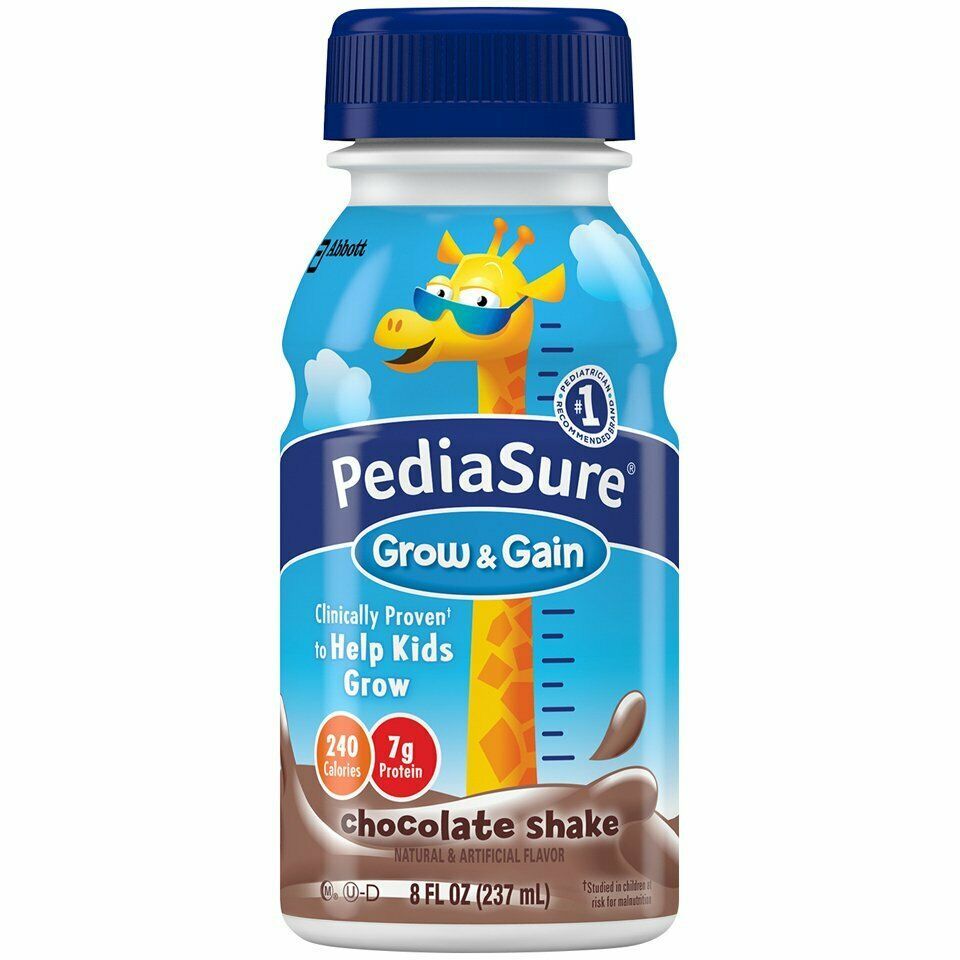 PediaSure Grow & Gain with Fiber Nutritional Shake Chocolate 8oz 24Ct