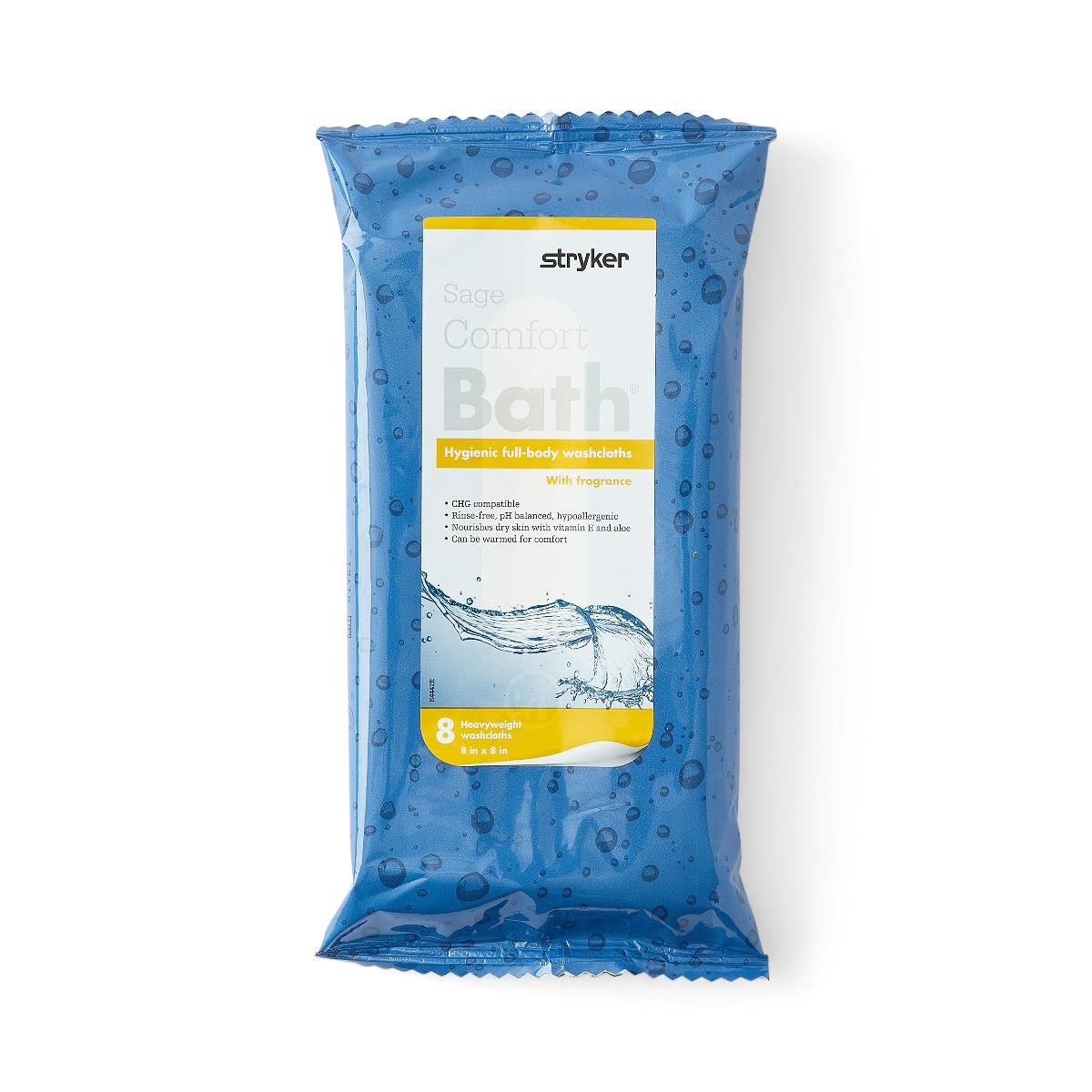 Sage Comfort Bath Heavy-Weight Fragrance-Free Washcloths 8Ct