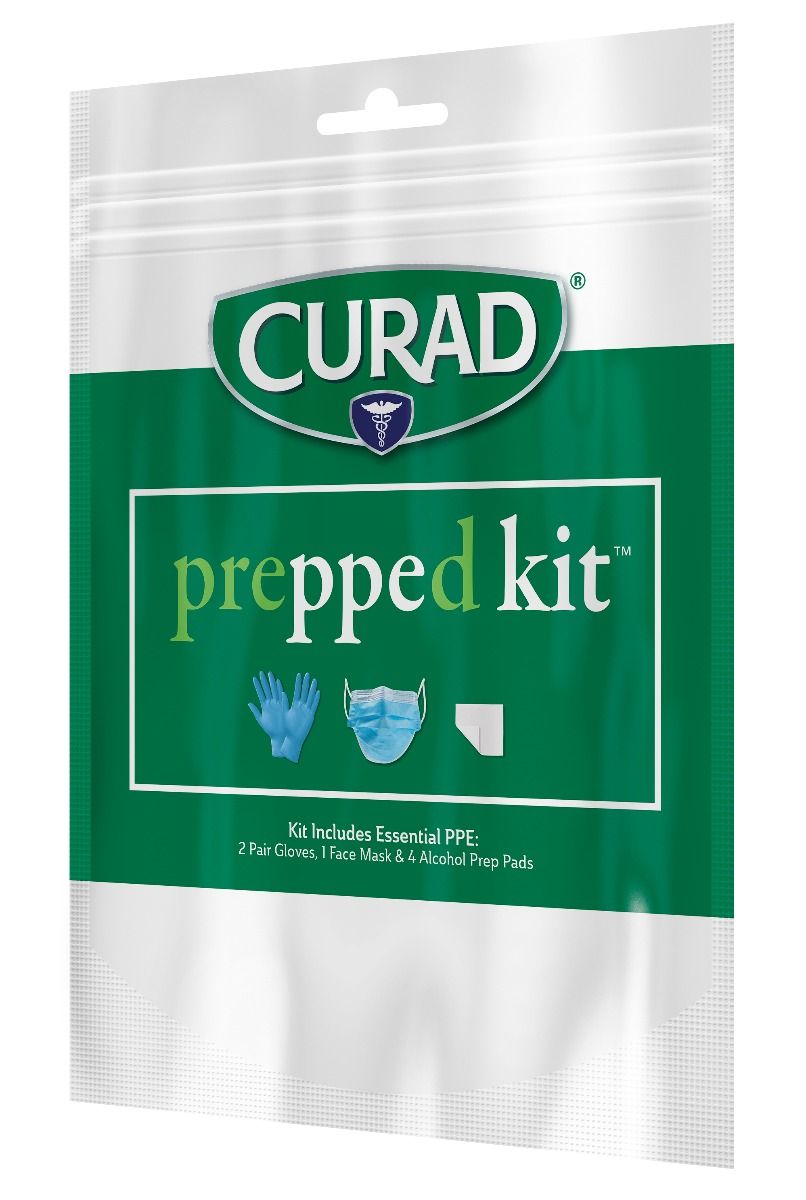 CURAD Prepped Kit 9-Piece PPE Pack 48Ct