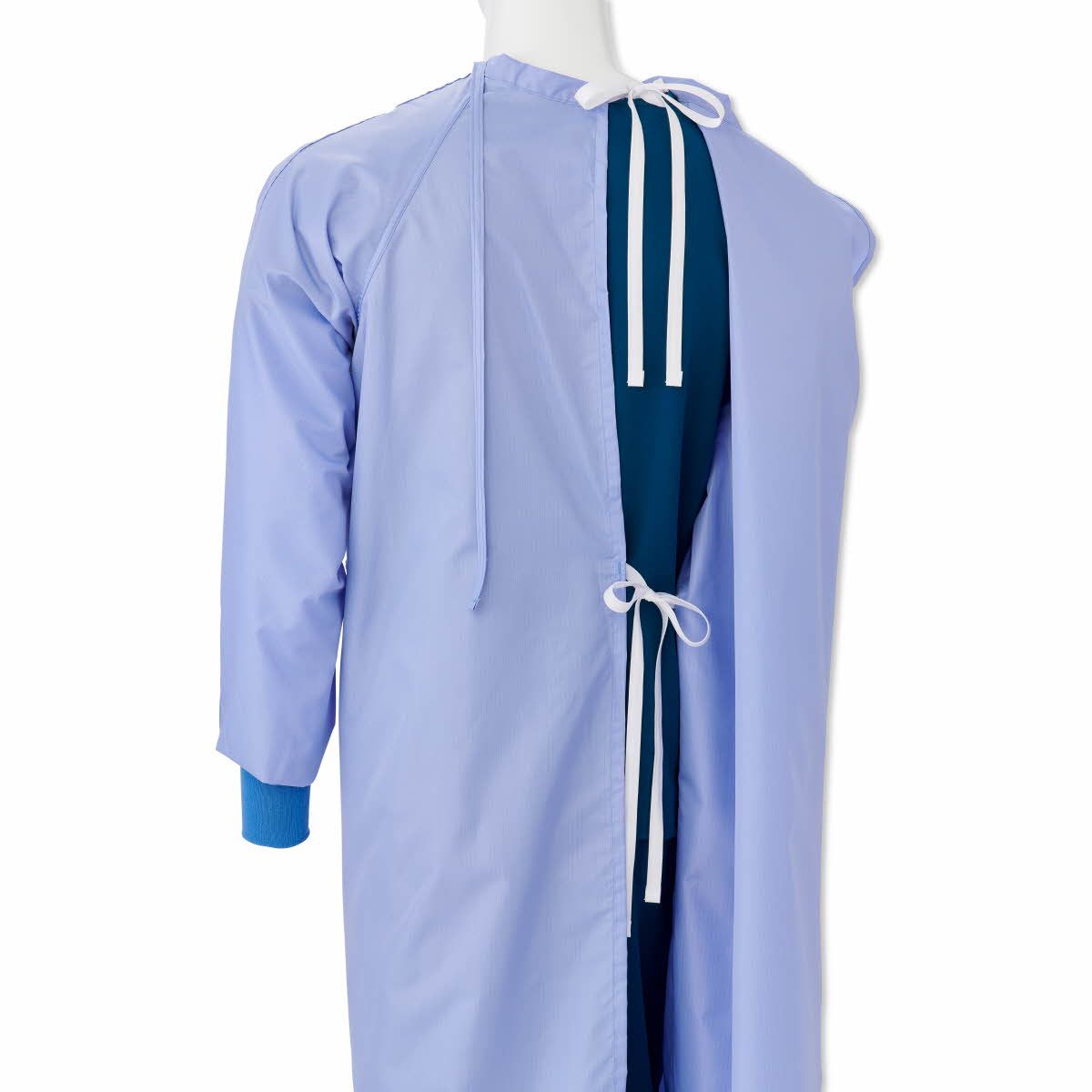 Medline Blockade 1-Ply Surgical Gown Ties/Ties Ceil Blue L 12Ct