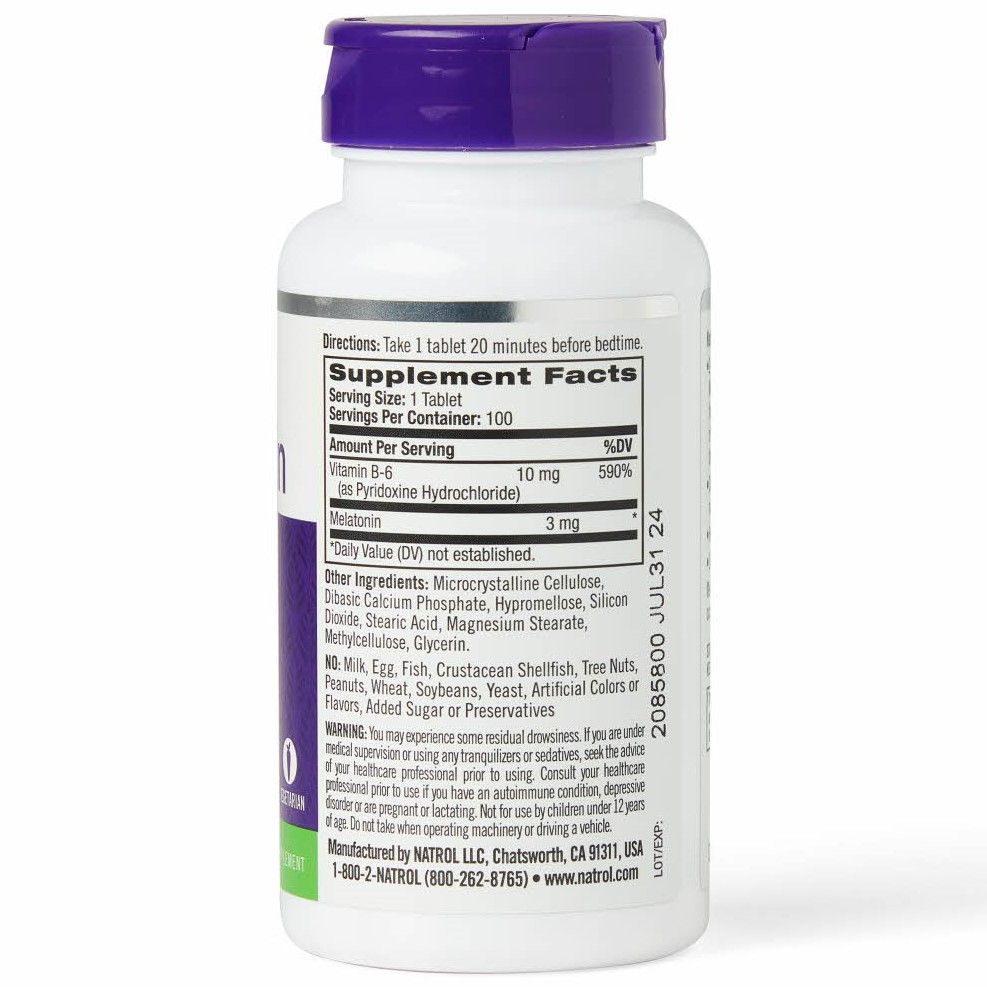 Natrol Melatonin TR Time Release 3mg Tablet 100Ct