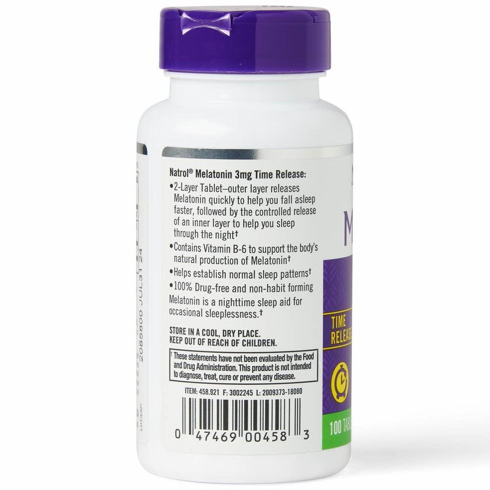 Natrol Melatonin TR Time Release 3mg Tablet 100Ct