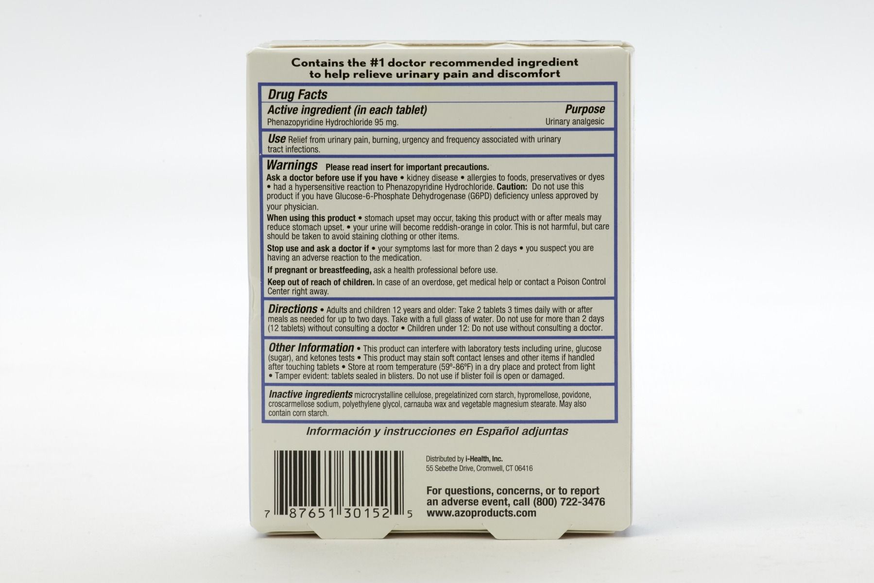 AZO Urinary Pain Relief Tablets 30Ct