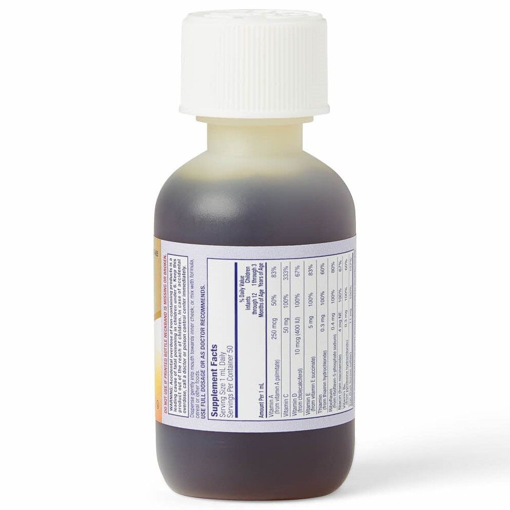 Poly-Vi-Sol with Iron Multivitamin Supplement Drops, 50 mL