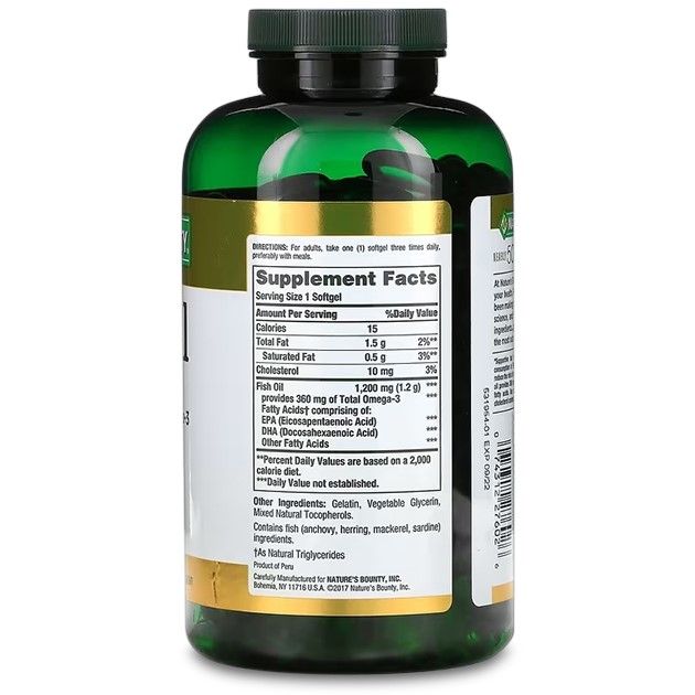 Nature's Bounty Fish Oil Softgel 1200mg 60Ct
