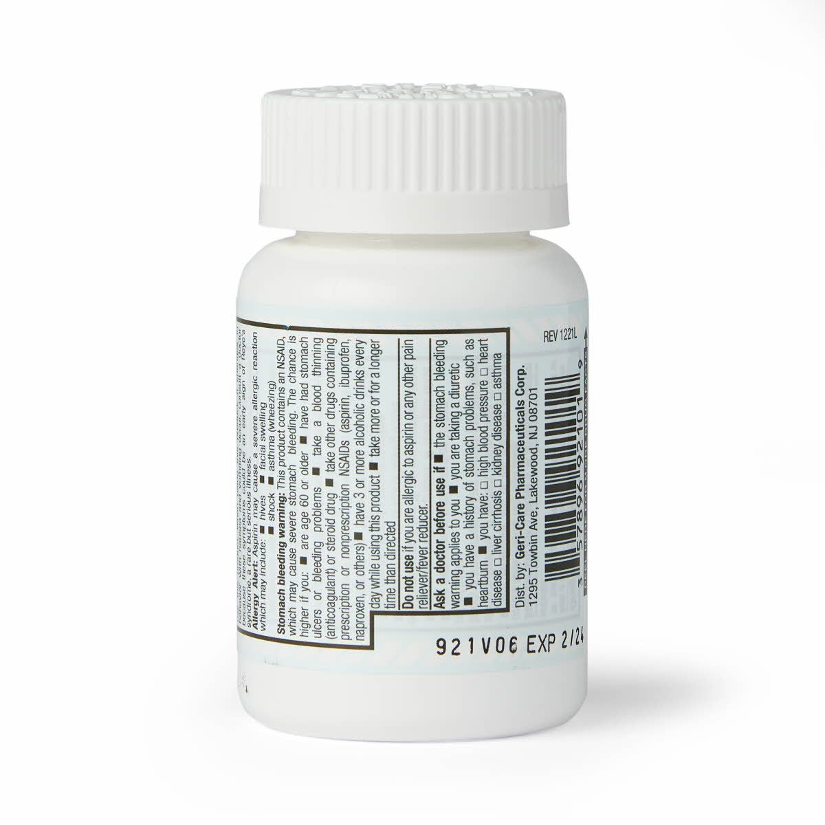 GeriCare Reg Strength Enteric-Coated Aspirin 325mg 100Ct