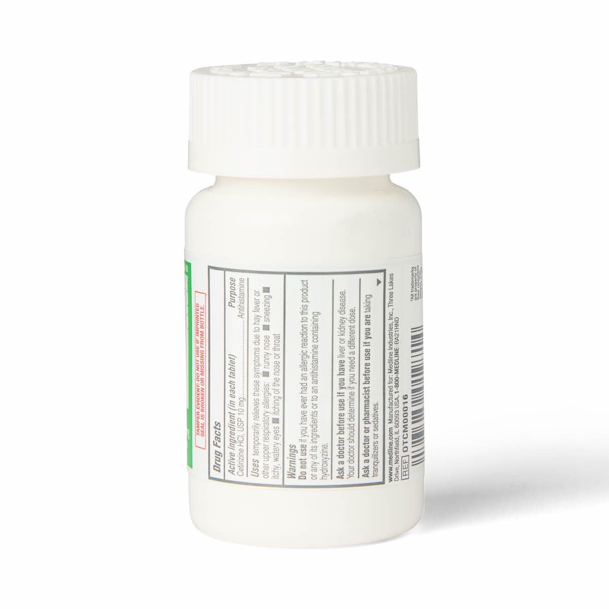 Medline Cetirizine Antihistamine Allergy Tablets 10mg 90Ct