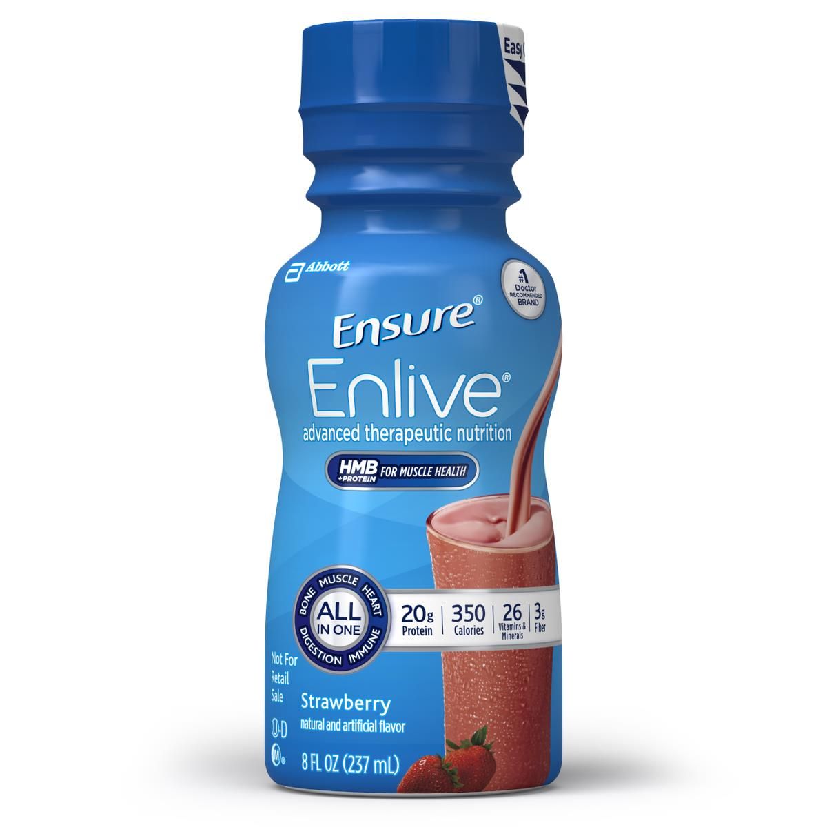 Ensure Enlive Advanced Nutrition Shake, Strawberry, Ready-to-Use 8 oz ...