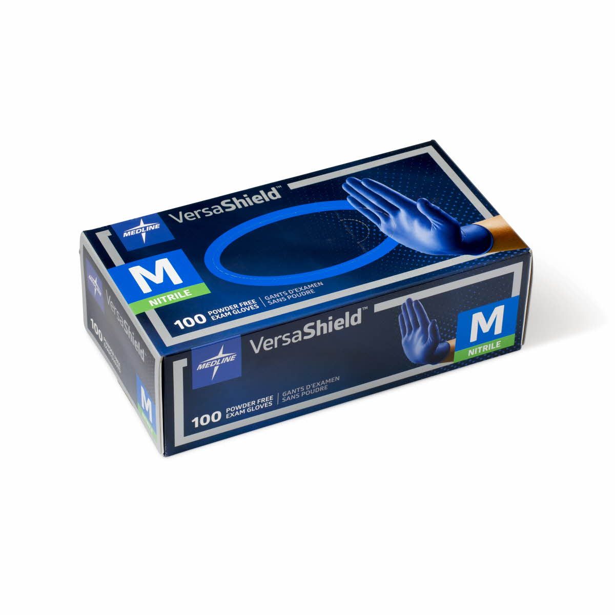 Medline VersaShield Full Texture Nitrile Glove M 100Ct