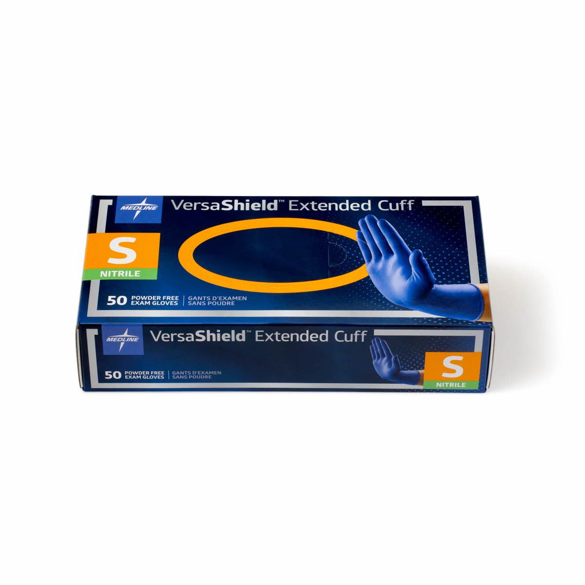 Medline VersaShield Extended Cuff Nitrile Glove S 50Ct