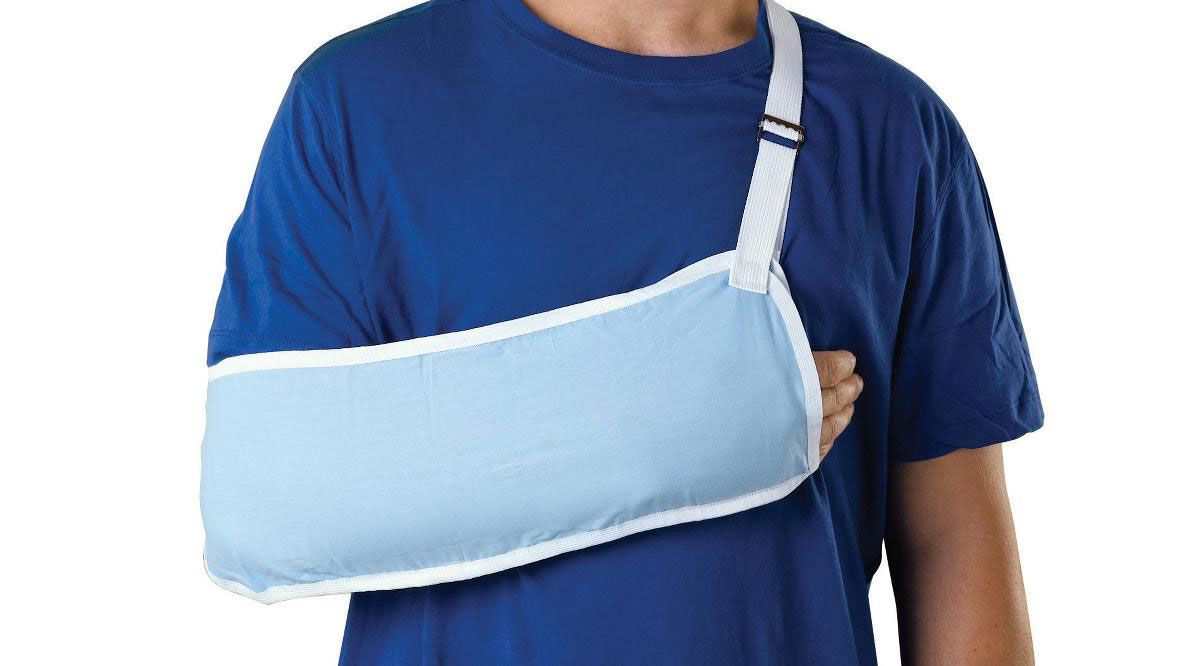 Medline Standard Arm Sling Light Blue L 1Ct