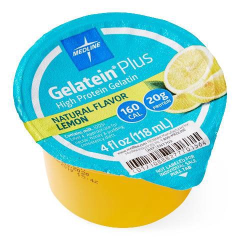 Active Gelatein Plus High Protein Gelatin Lemon 4oz 12Ct