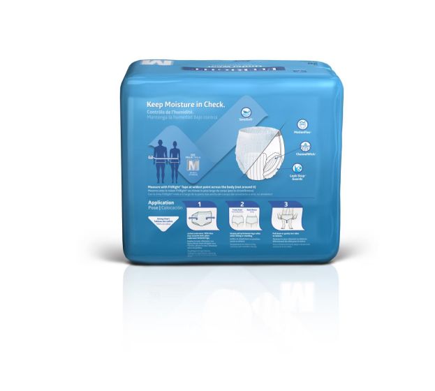 Medline FitRight Ultra Disposable Underwear M 80Ct