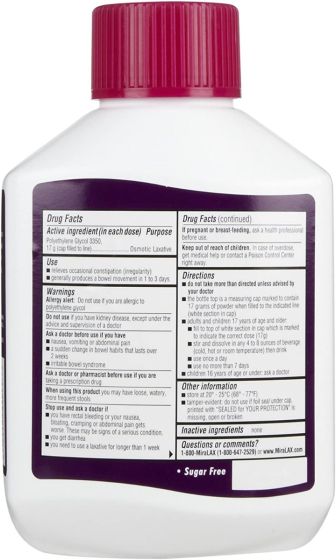 MiraLAX Unflavored Laxative Powder 17.9oz 1Ct