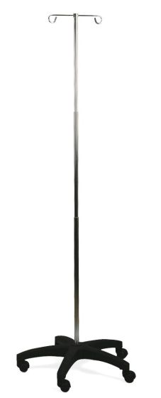 Medline Foldable 5-Leg IV Pole 83.5in Chrome 3Ct