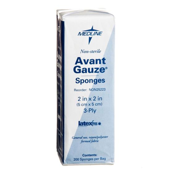 Medline Premium Gauze NS Nonwoven Sponge 3ply 2x2 5000Ct
