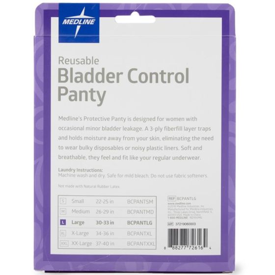Medline Women's Reusable Bladder Control Panty L 1Ct