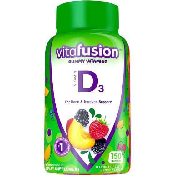 Vitafusion Vitamin D3 Gummy Vitamins for Bone and Immune System Support ...