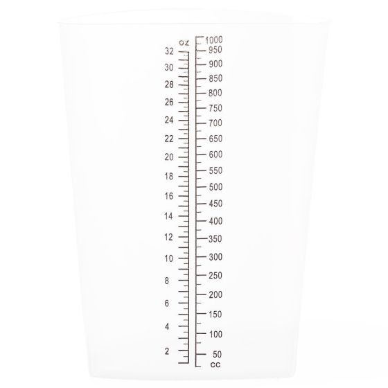 Graduated Triangular Intake/Output Container, Black, 1000 mL, Box of 20