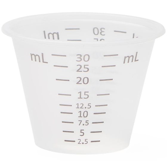 Medicine Cup with Printed Graduations, Graduated in Millimeters, 1 oz ...