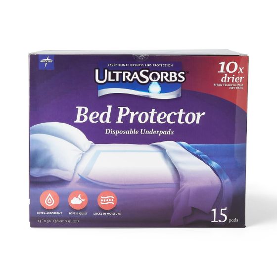 Medline UltraSorbs Bed Protector Underpad 23x36 60Ct