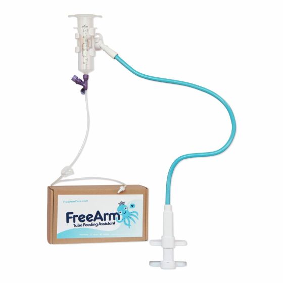 FreeArm Clamp Tube Feeding Assistant Blue 1Ct