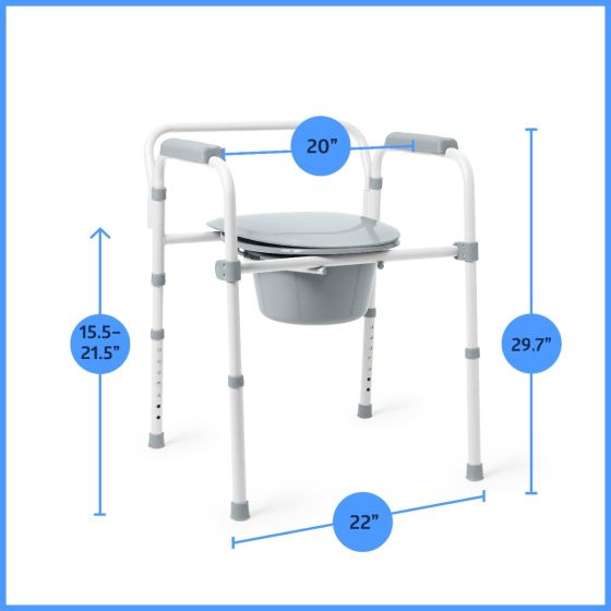 Medline Aluminum Bedside Commode