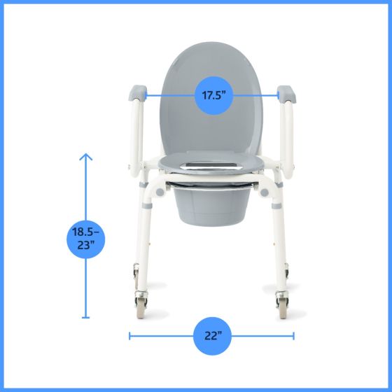 Medline Aluminum Commodes with Wheels