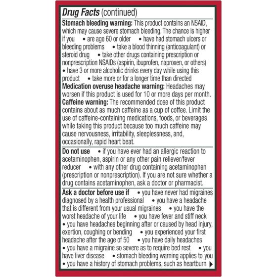 Excedrin Migraine Relief Caplet 24Ct