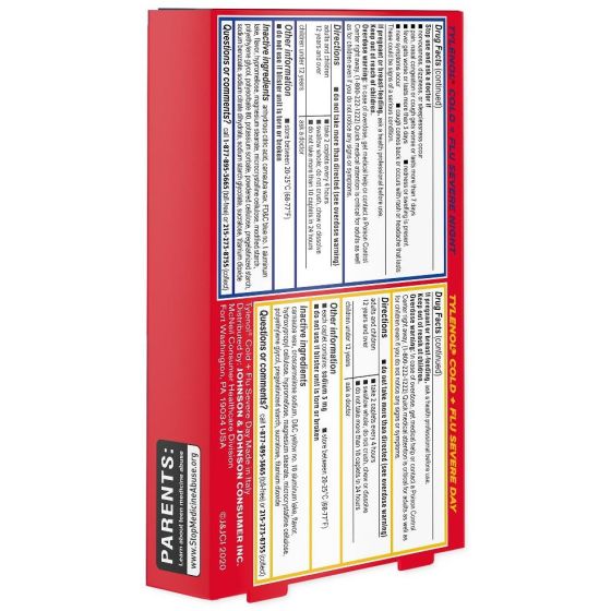 Tylenol Severe Cold & Flu Day and Night Multi-Symptom Relief, 24 ...