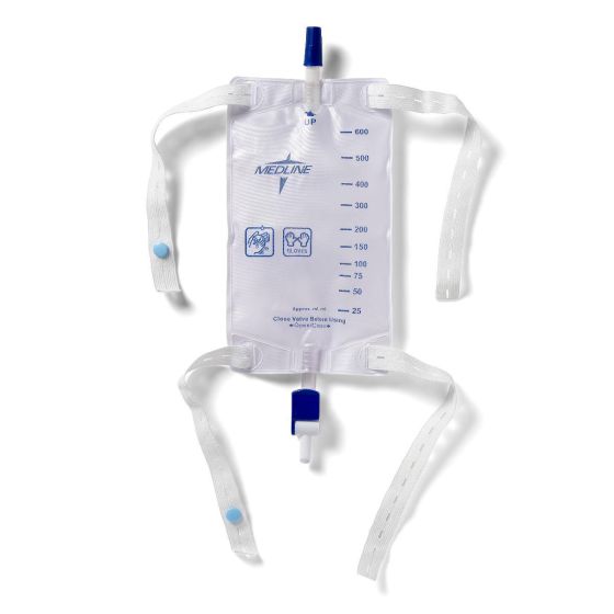 Medline Urinary Leg Bag with Flip Drain 20oz M 1Ct