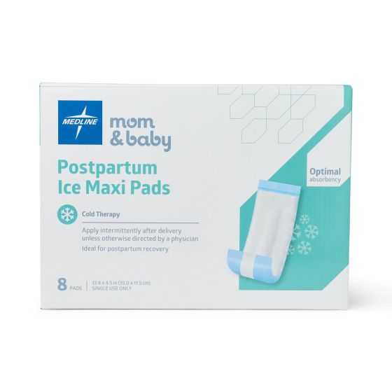 Medline Mom & Baby Postpartum Ice Maxi Pads 8Ct