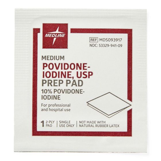 Medline Povidone-Iodine PVP Prep Pad M 1Ct