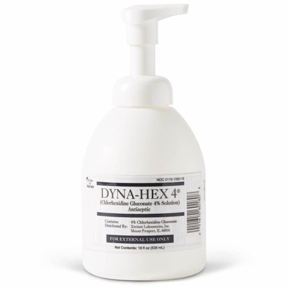 Dyna-Hex 4% CHG Foaming Surgical Scrub 18oz 6Ct