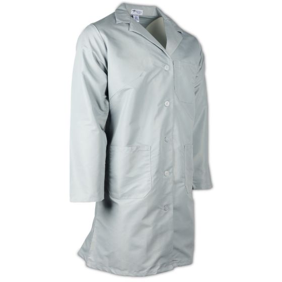 Medline Women's Staff-Length Princess Seam Lab Coat Gray Sz 12 1Ct
