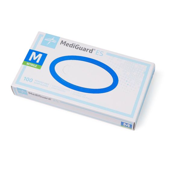 Medline MediGuard ES Nitrile Exam Gloves M 100Ct
