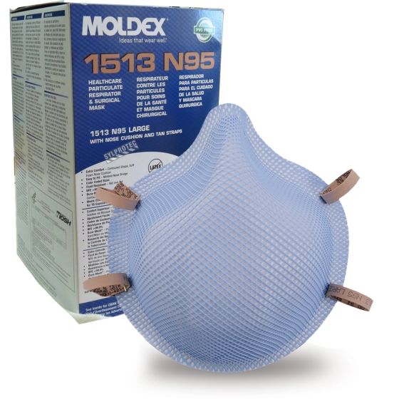 Moldex 1500 Series N95 Respirator Surgical Mask L 160Ct