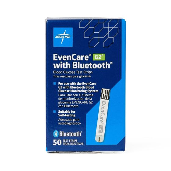 EVENCARE G2 Bluetooth Blood Glucose Test Strips 50Ct